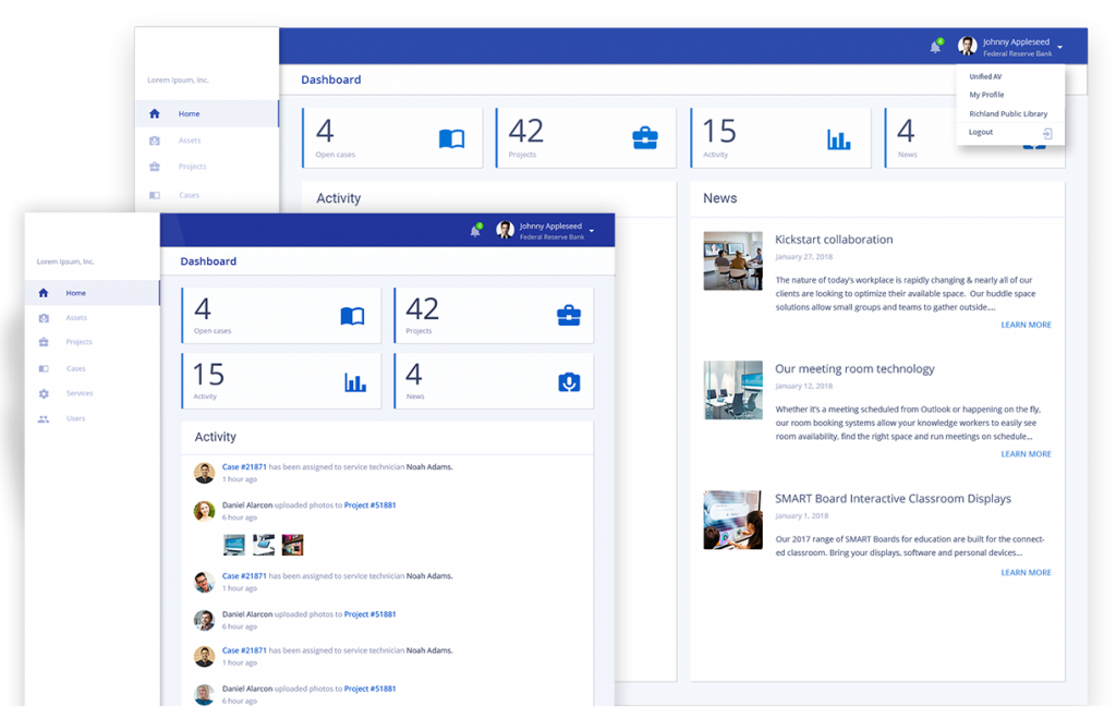 Customer Portal for Audio-Visual Systems Integrator - Case Study | SEVEN
